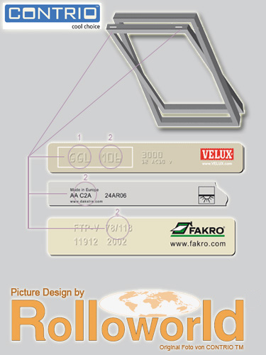 Rolloworld - Contrio Verdunkelungsrollo Velux® GGL/GGU/DUR/S06/606